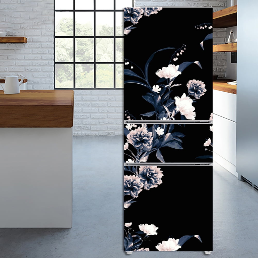 art flower pattern self-adhesive refrigerator sticker decorative ...