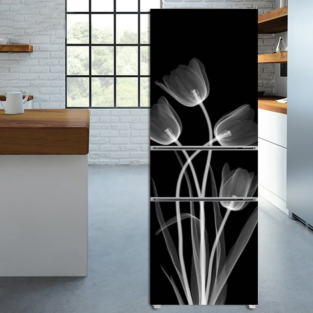 Art Flower Pattern Self Adhesive Refrigerator Sticker Decorative