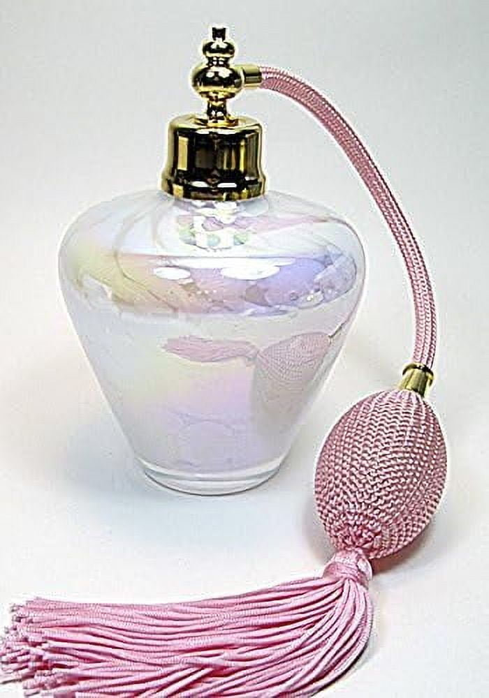 art glass perfume cologne refillable empty bottle with bulb and tassel ...