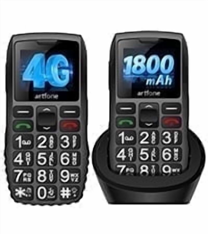 artfone C1+4G VoLTE SIM-Free & Unlocked Mobile Phones, Senior Basic Big Button Mobile Phones C1 ...