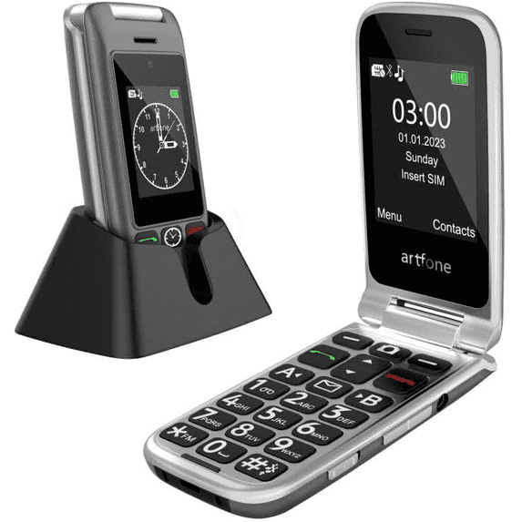artfone G6 Flip Phone, Unlocked 4G LTE Senior Phone, Dual Screen ...