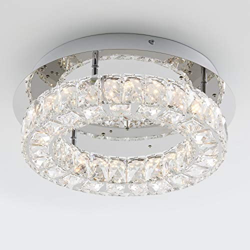 artika Celebrity 19W LED Flush Mount Ceiling Light Fixture, Chrome ...