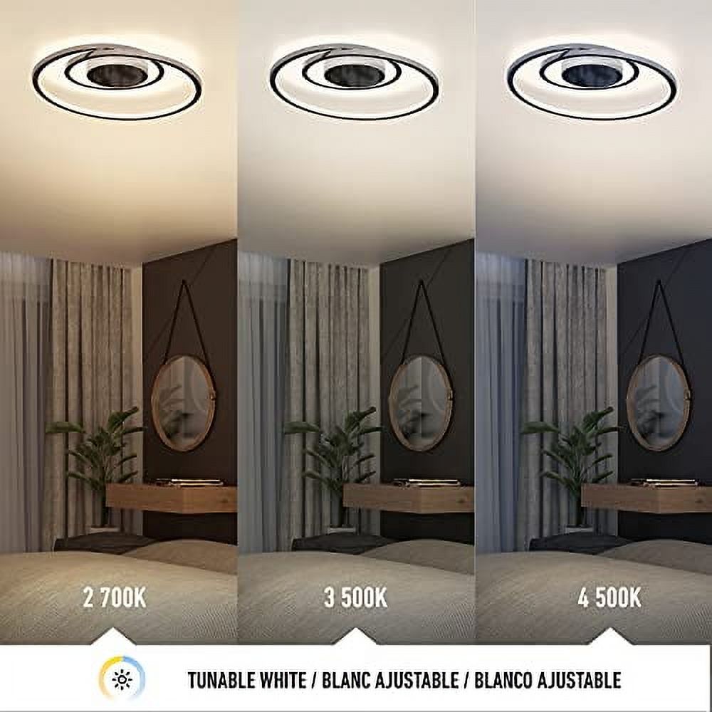 artika Salto 15W LED Modern Swirl Flush Mount Ceiling Light Fixture ...