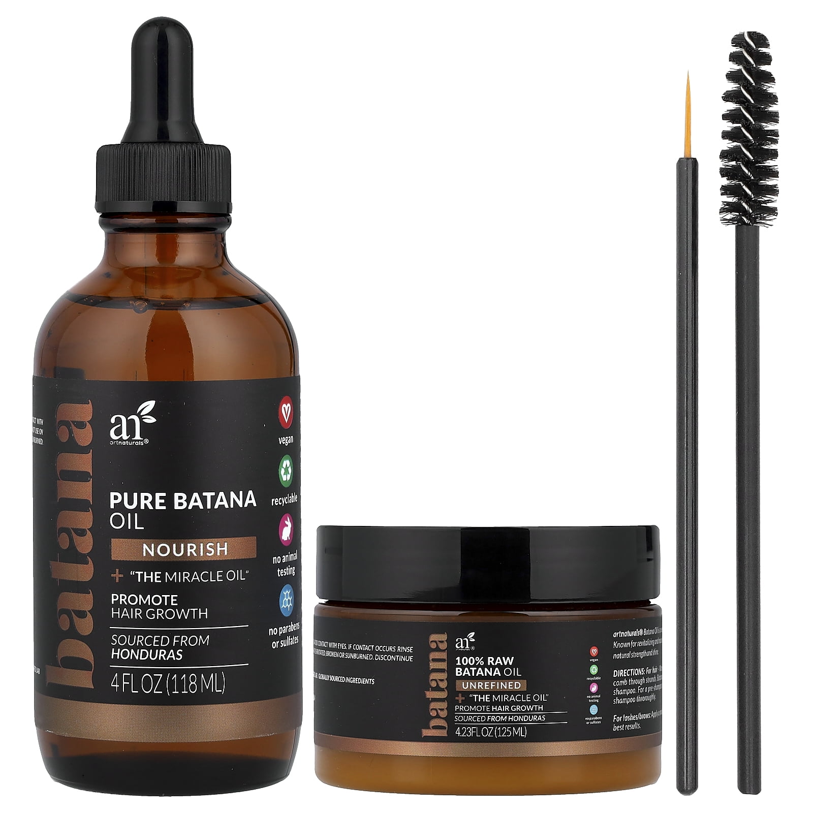artnaturals Pure Batana Oil, Hair Growth Kit, 4 Piece Kit - Walmart.com
