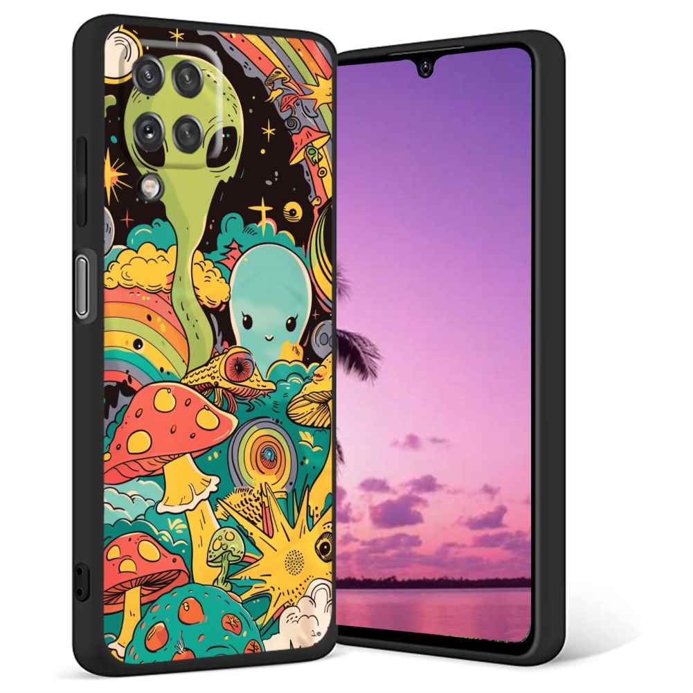 artoon-aliens-mushrooms-3 Phone Case, Designed for Samsung Galaxy A12 ...