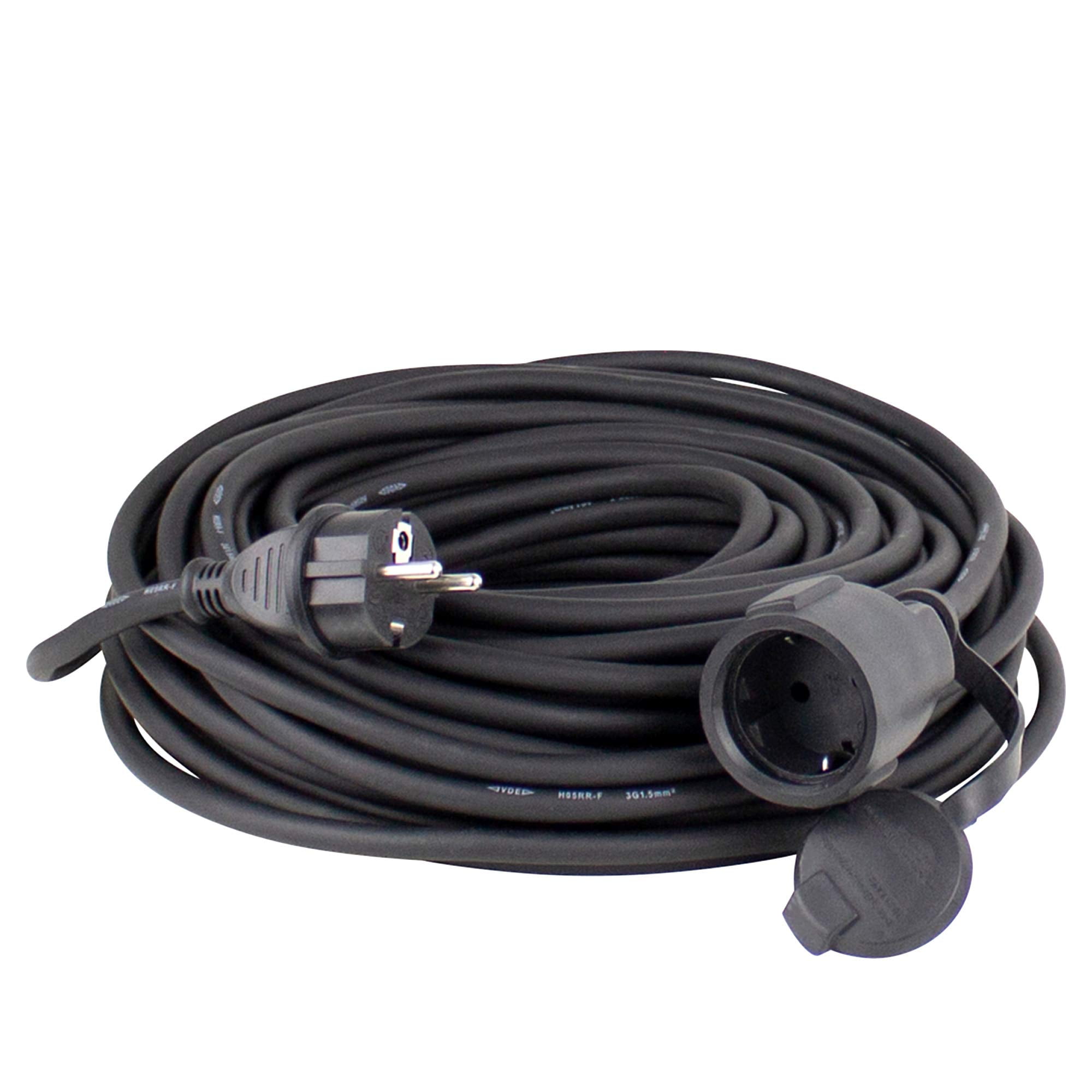 as - Schwabe Rubber extension cable, 5 m H05RR-F 3G1.5 cable with ...