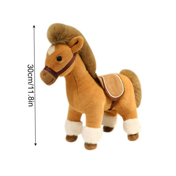 as show Simulation Pony Doll Racing Toy Plush Animal For Children'S ...