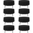 asdfgh 6 Pack Black Round Tablecloths 120 Inch for 60” Tables - 150 GSM ...