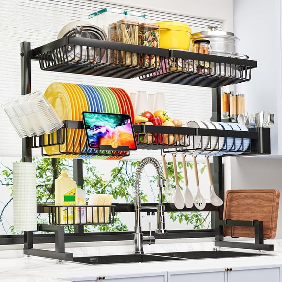 asdfgh Over The Sink Dish Drying Rack (Expandable Height and Length ...