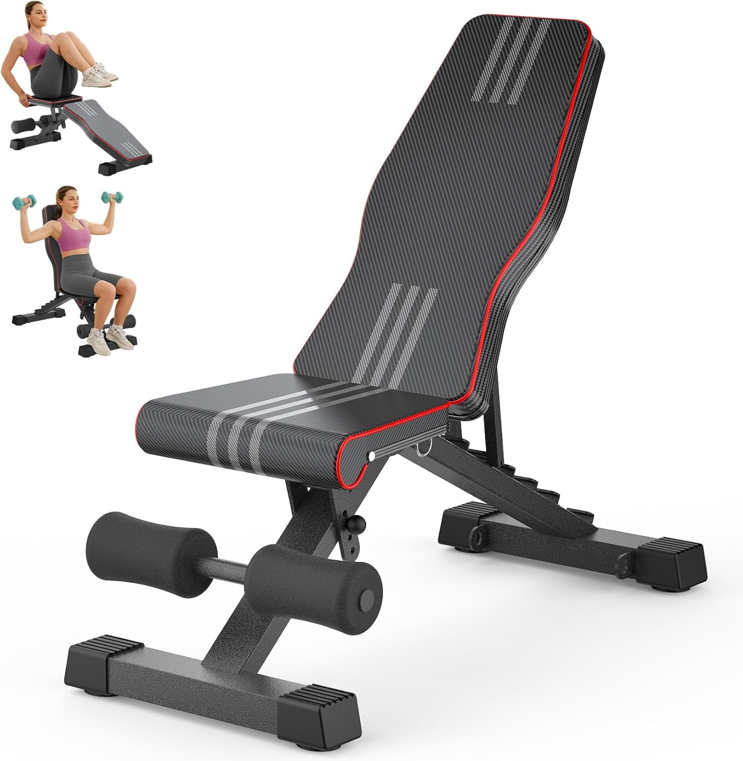 asdfghMulti-Function 6 in 1 Weight Bench Set - Leg Curl Rack ...