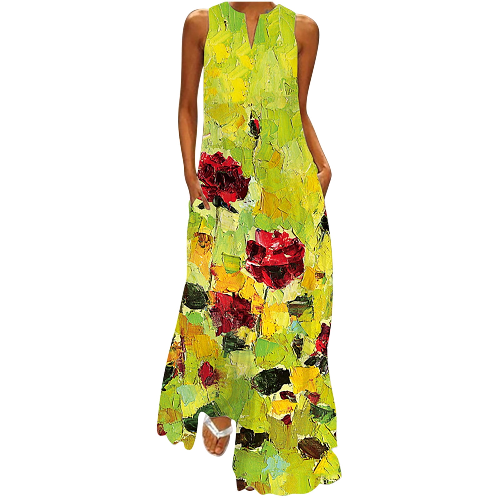 asdoklhq 2025 Womens Plus Size Clearance Dresses,Women's Casual Long ...