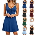 asdoklhq Athletic Dress for Women Midi Boho Summer Sleeveless V Neck ...
