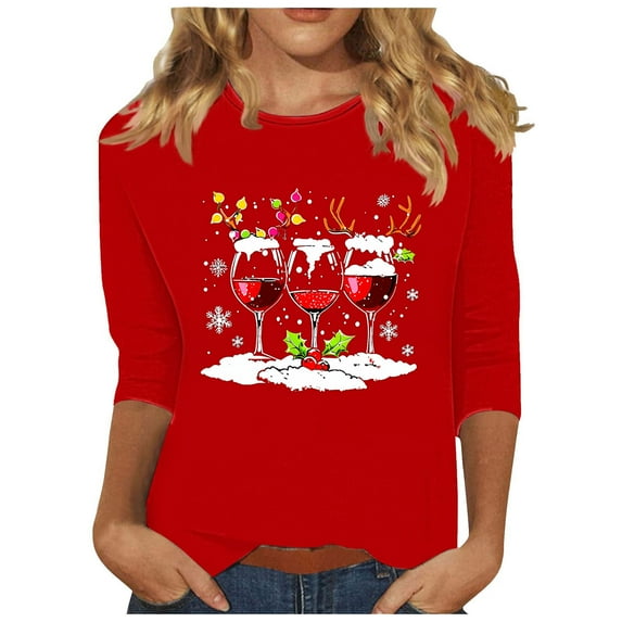 asdoklhq Christmas Sweatshirts for Women Fashion Women's Comfortable ...