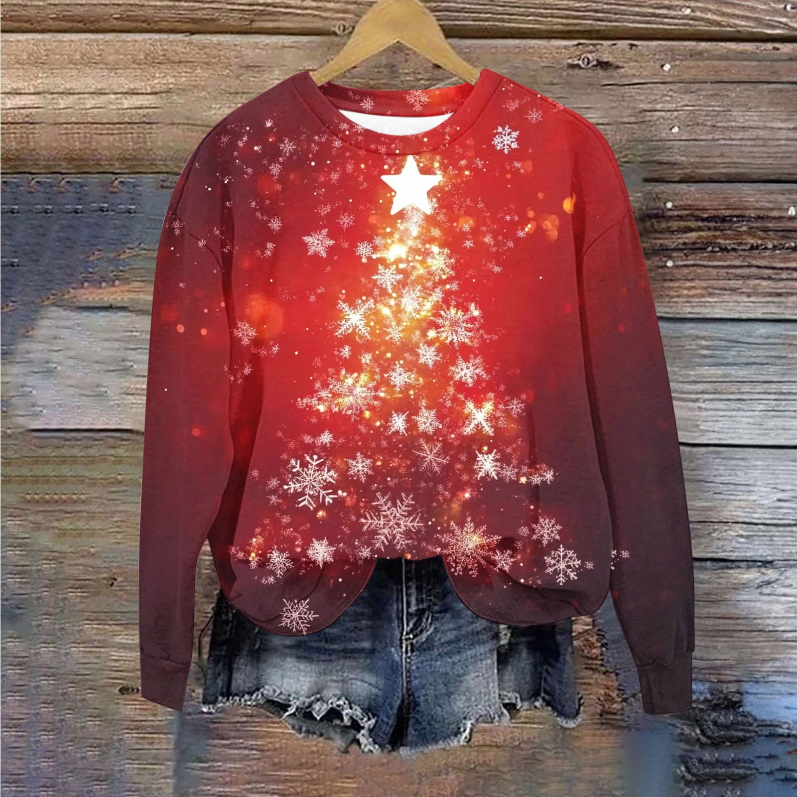 asdoklhq Crew Neck Sweatshirts Women Sweatshirt Women Graphic ...