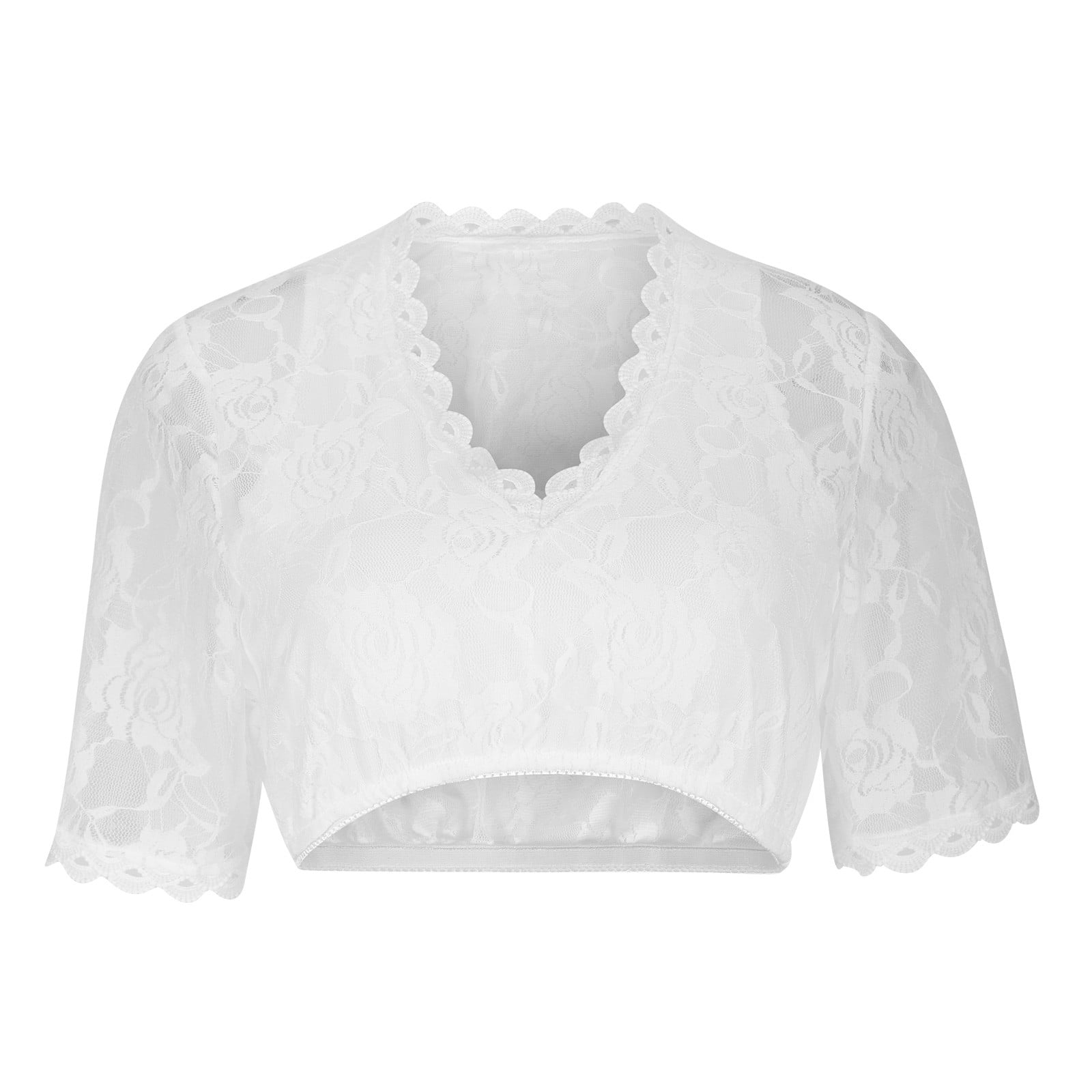 asdoklhq Dirndl Blouse Bavarian Oktoberfest Beer Festival Crop Tops ...