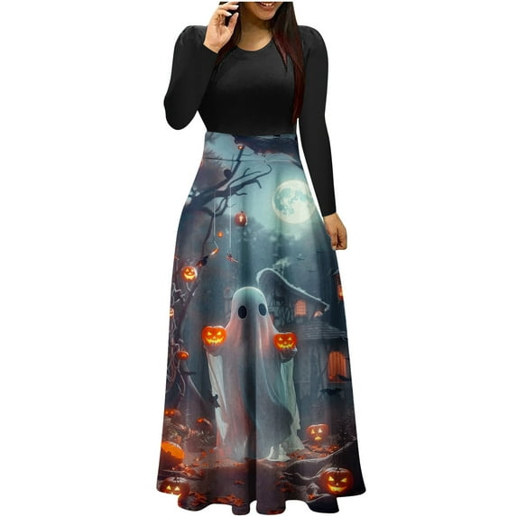 asdoklhq Dresses for Women 2025 Elegant Classy Women' Printed Zipper ...