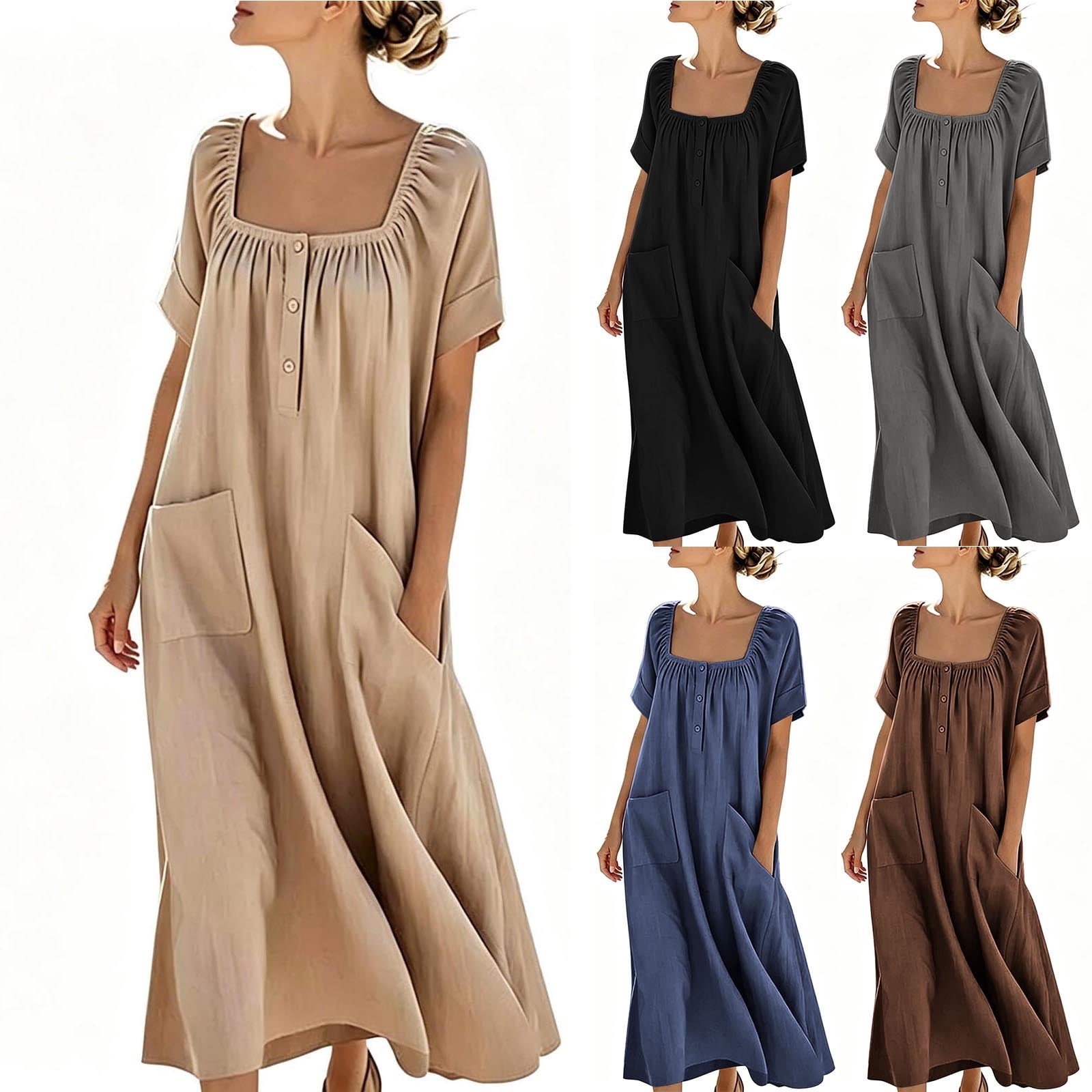 asdoklhq Elegant Dresses for Women Quinceaner Graduation Ladies' Summer ...
