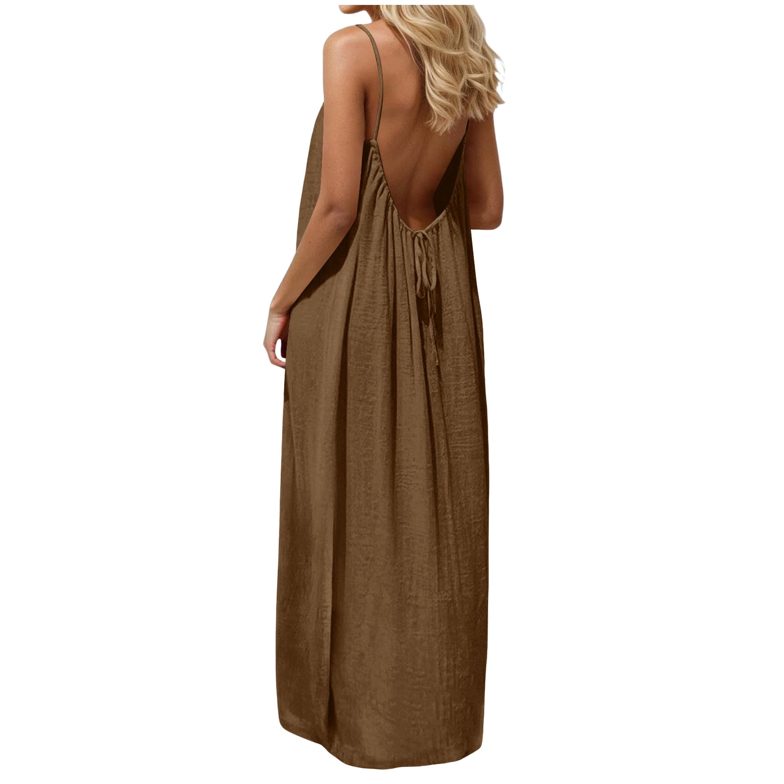 asdoklhq Fall Sundress Wedding Guest Dress Elegant Dresses Maxi Dress ...