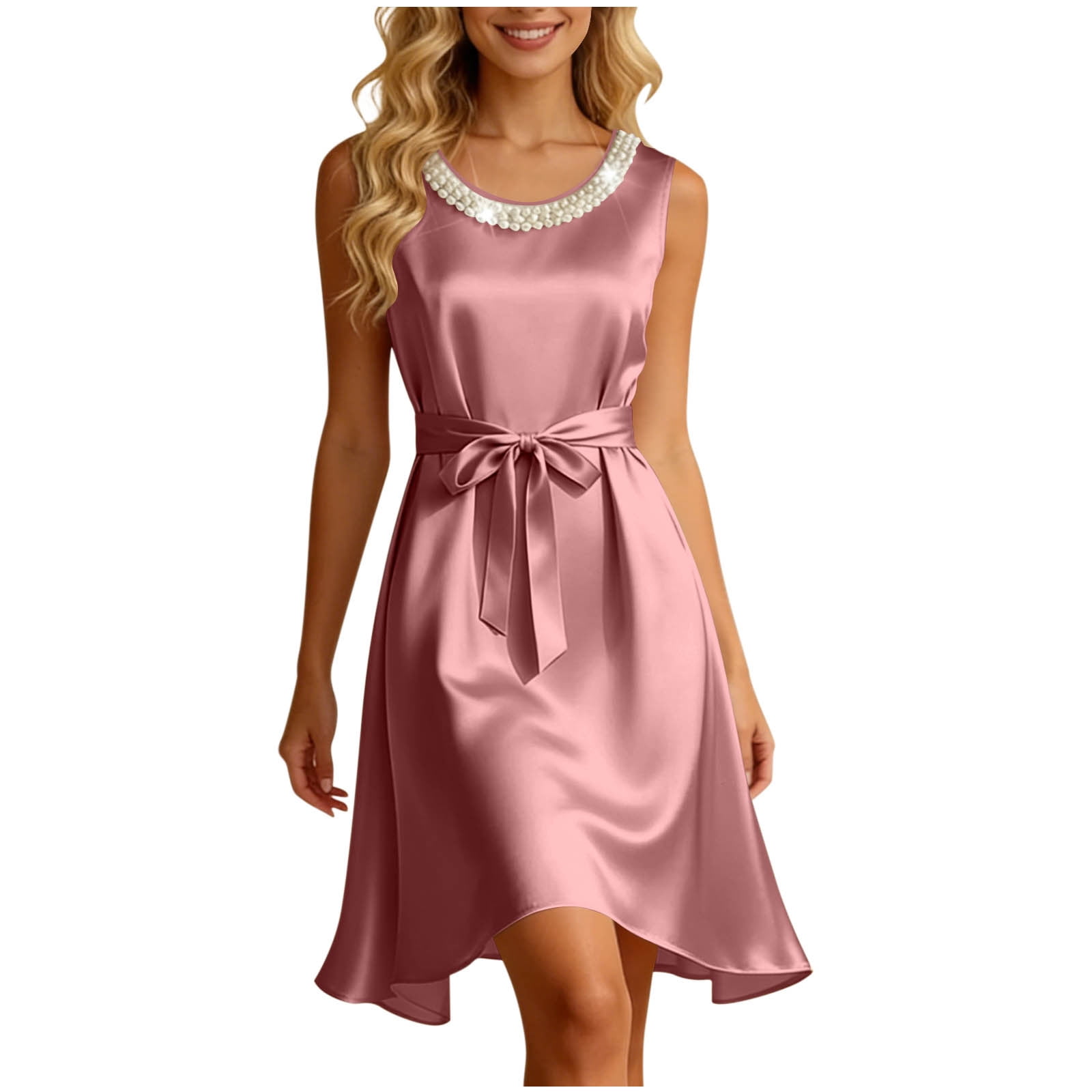 asdoklhq Flowy Dresses for Women Cocktail Plus Size Summer Casual ...