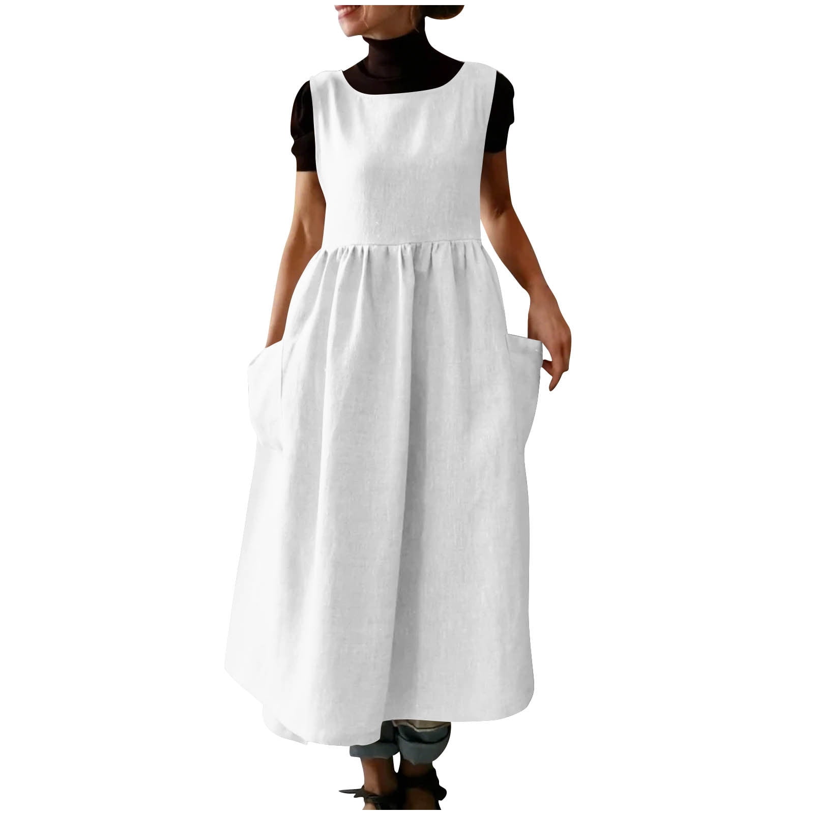 asdoklhq Graduation Dress Corset Dress Midi Dress Convertible Side Tank ...