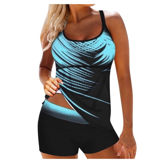 asdoklhq Graphic Bikini Swimsuits Tummy Control Bathing Suit Women Plus ...