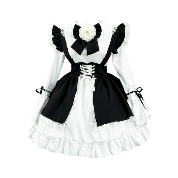 asdoklhq Kaftan Dresses for Women Cute Japanese Maid Outfit with ...