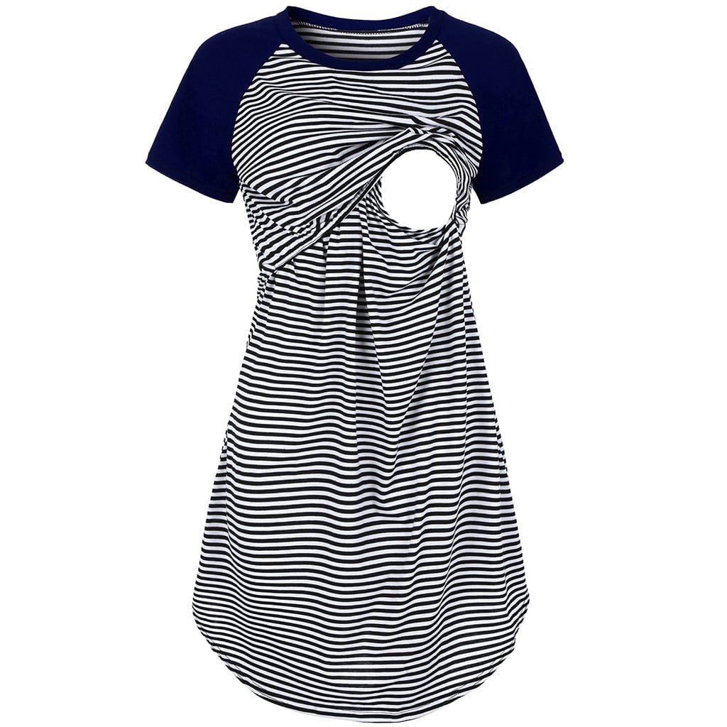 asdoklhq Maternity Clothes for Women,Short Sleeve Striped Nursing ...