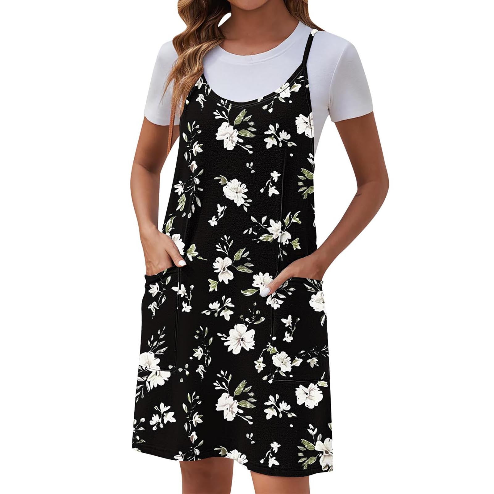 asdoklhq Plus Size Floral Dress Women St. Patrick's Tennis High Waist ...