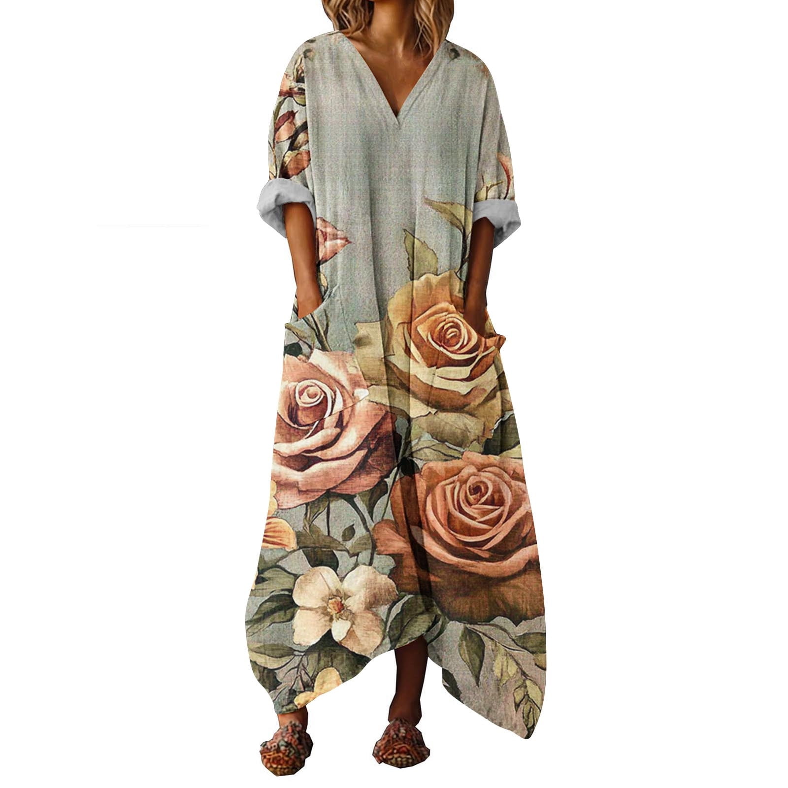 asdoklhq Spring Cocktail Dresses for Women Summer Women's Loose and ...