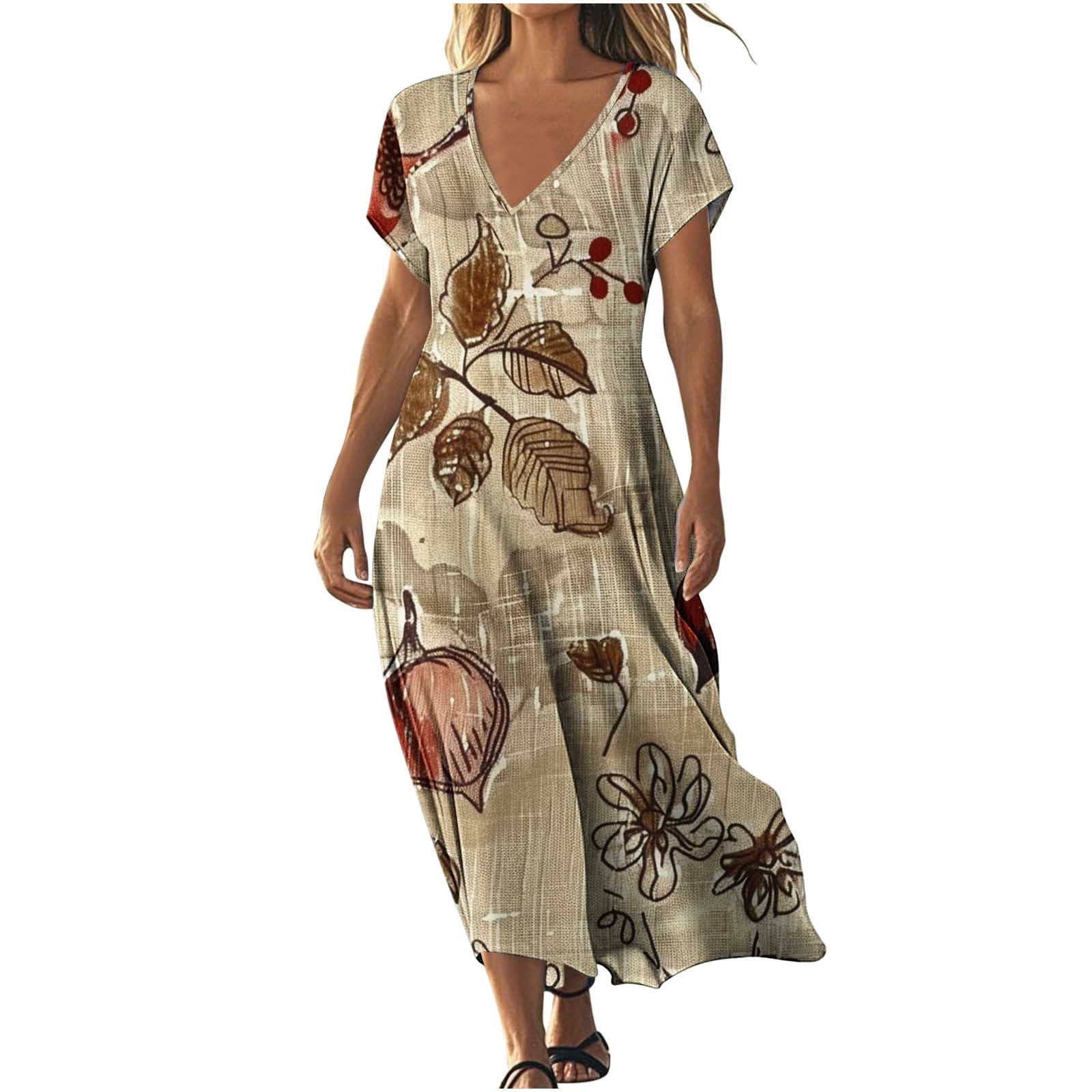 asdoklhq Spring Dresses for Women Moomoo Dresses Women's Fashionable ...