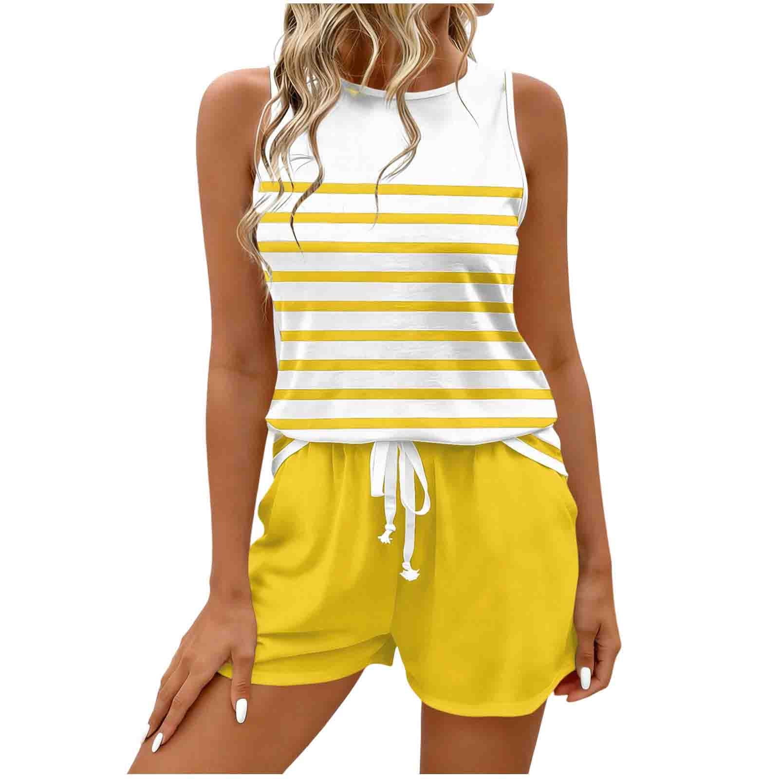 asdoklhq Strip Tank Tops for Women Bathing Suits Fashion Woman Round ...