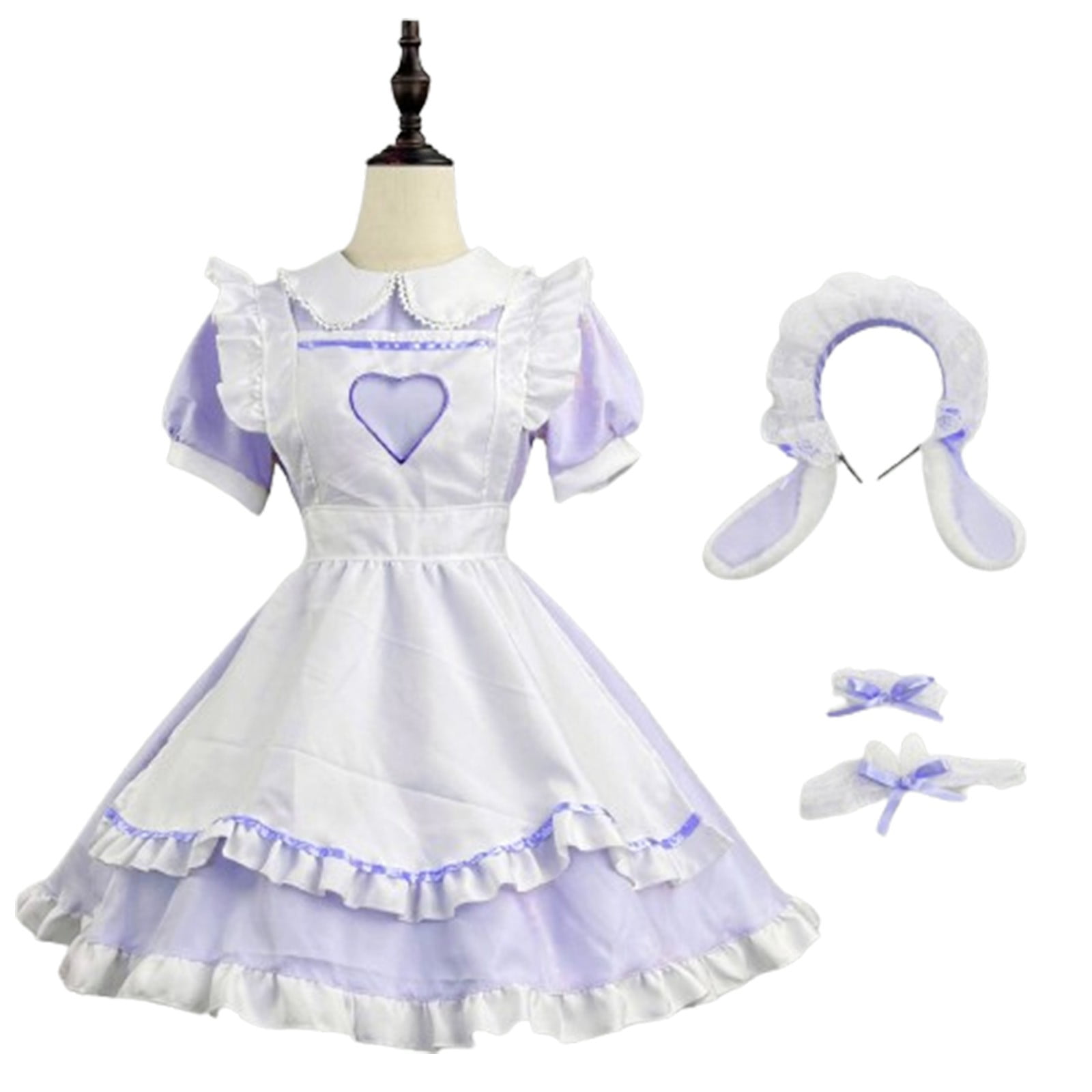 asdoklhq Summer Dresses for Women Sexy Women Lingerie Apron Maid Outfit ...