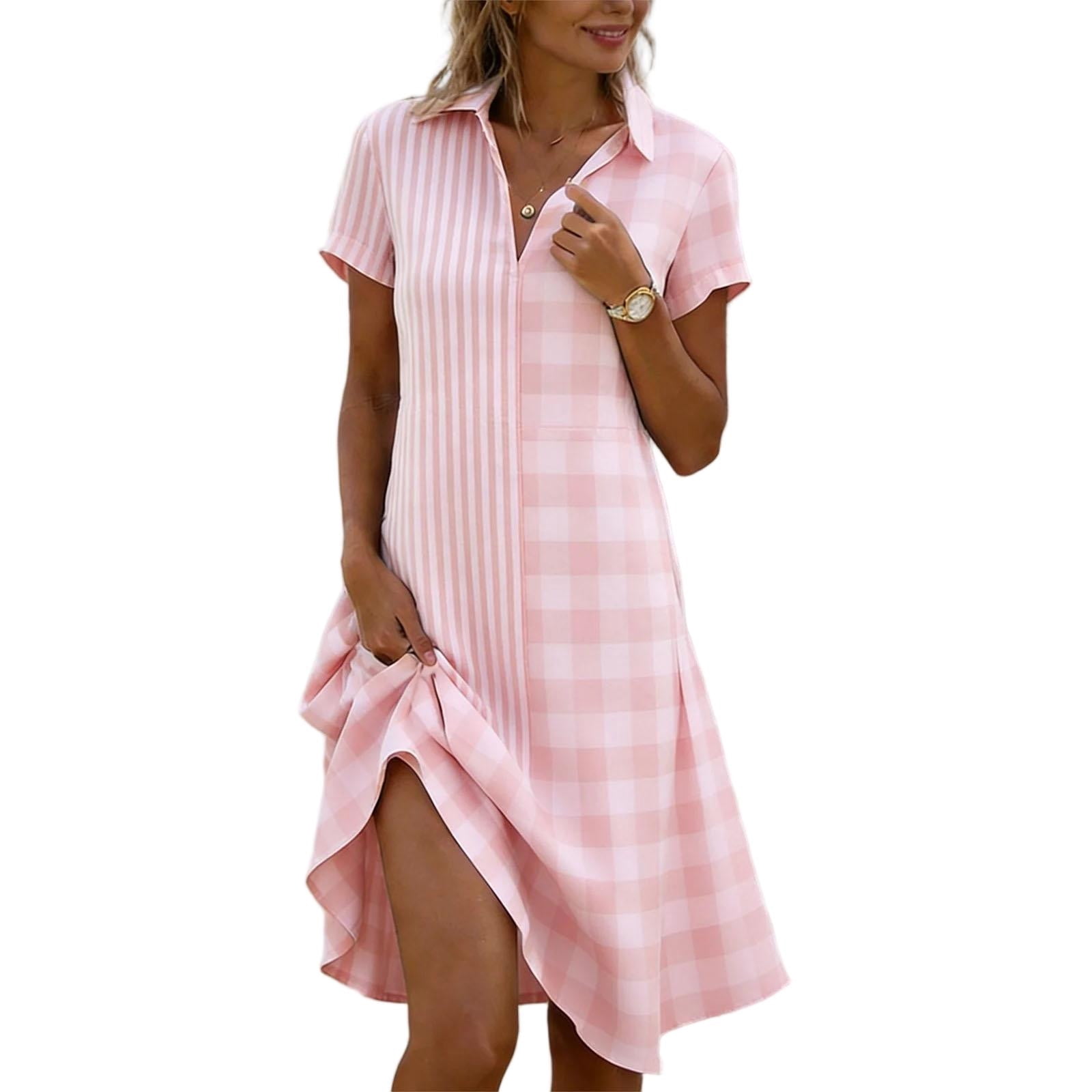 asdoklhq Summer Dresses for Women 2026 Casual Fall Printed Long Sleeved ...
