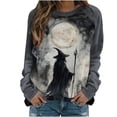 asdoklhq Witch Halloween Vintage Graphic Tee Party Shirts ...