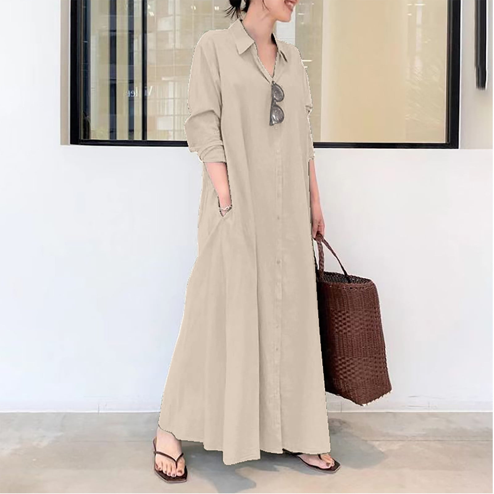 asdoklhq Woman Plus Size Clearance Dresses,Cotton Linen Turndown Collar ... asdoklhq Woman Plus Size Clearance Dresses,Cotton Linen Turndown Collar ...