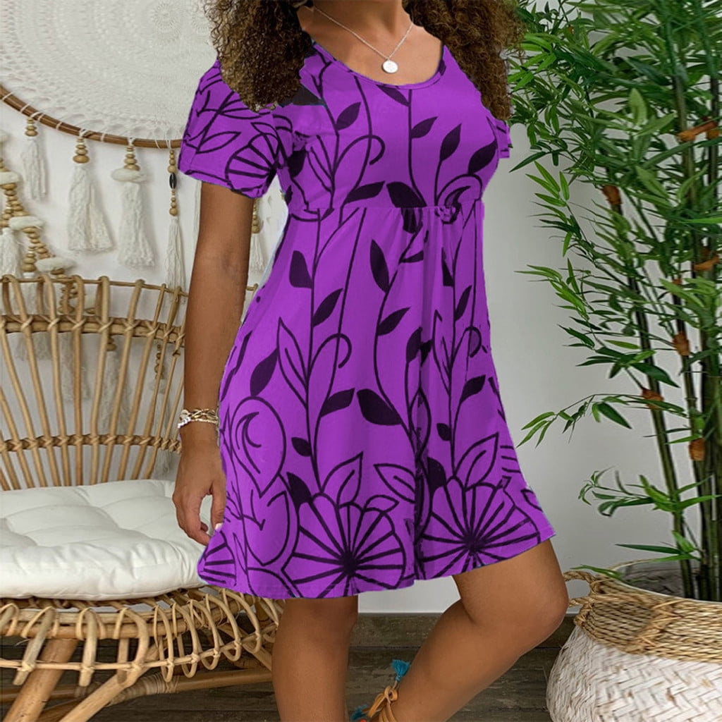 asdoklhq Woman Plus Size Clearance Dresses,Plus Size Floral Print Short ... asdoklhq Woman Plus Size Clearance Dresses,Plus Size Floral Print Short ...