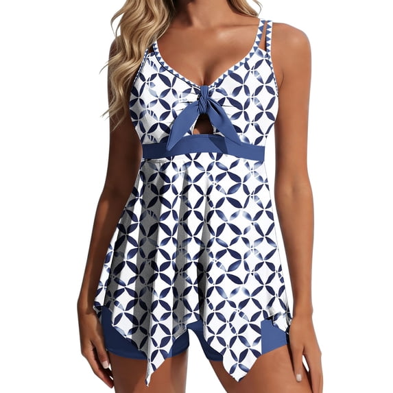 asdoklhq Women's Swimwear Tankini Geometric Print Swimsuits for Women ...