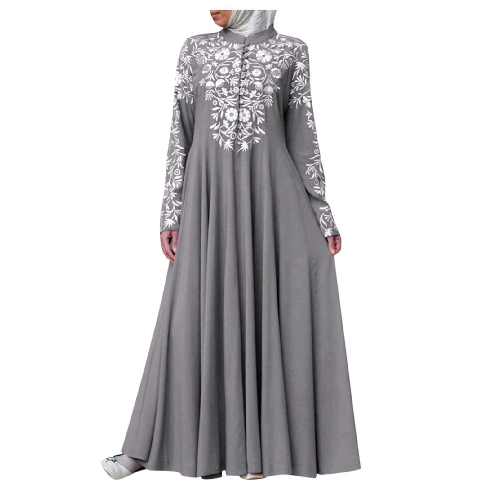 asdoklhq Womens Plus Size Clearance Dresses, Women Muslim Dress Kaftan ...