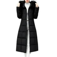 Patlollav Women Warm Faux Coat Jacket Winter Solid Long Sleeve Hooded Outerwear - Walmart.com