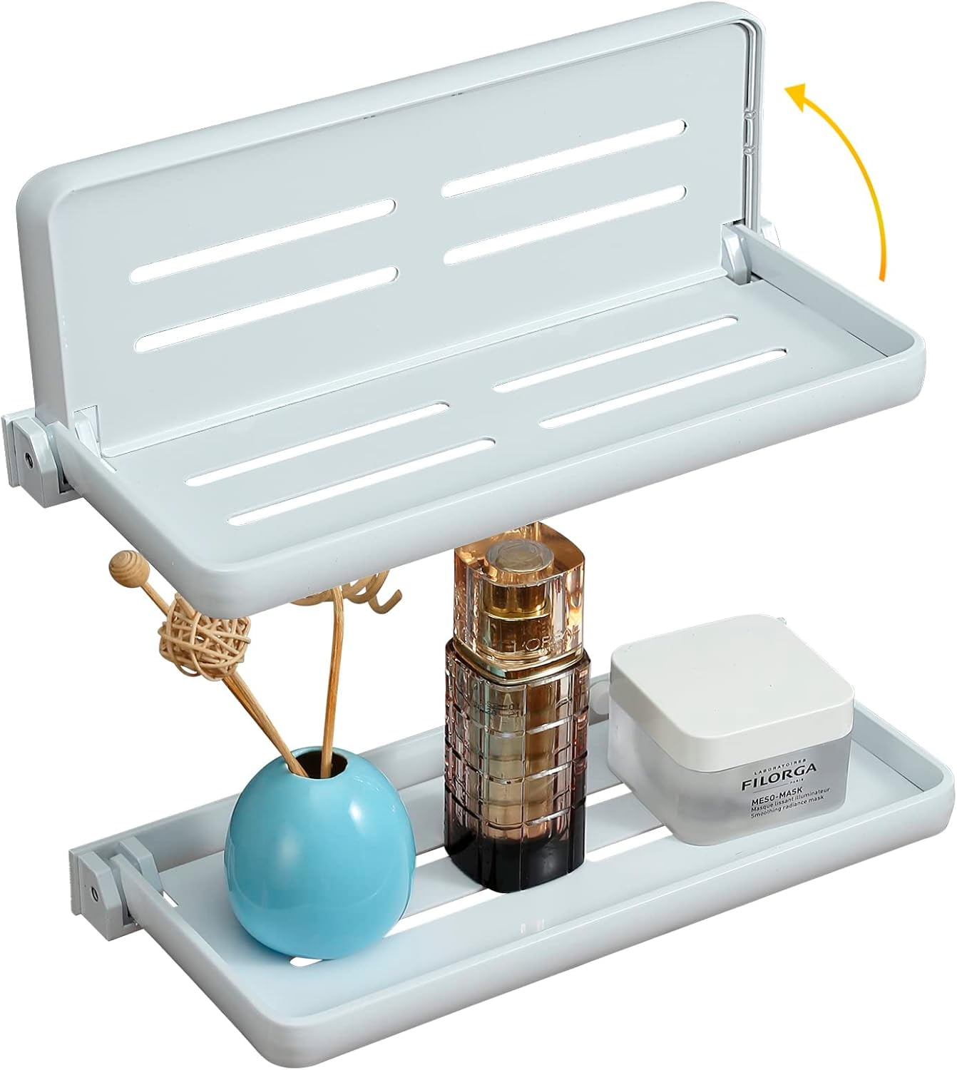 aserdft Small Folding Wall Shelf RV Aluminum Foldable Shelves 90° Fold ...