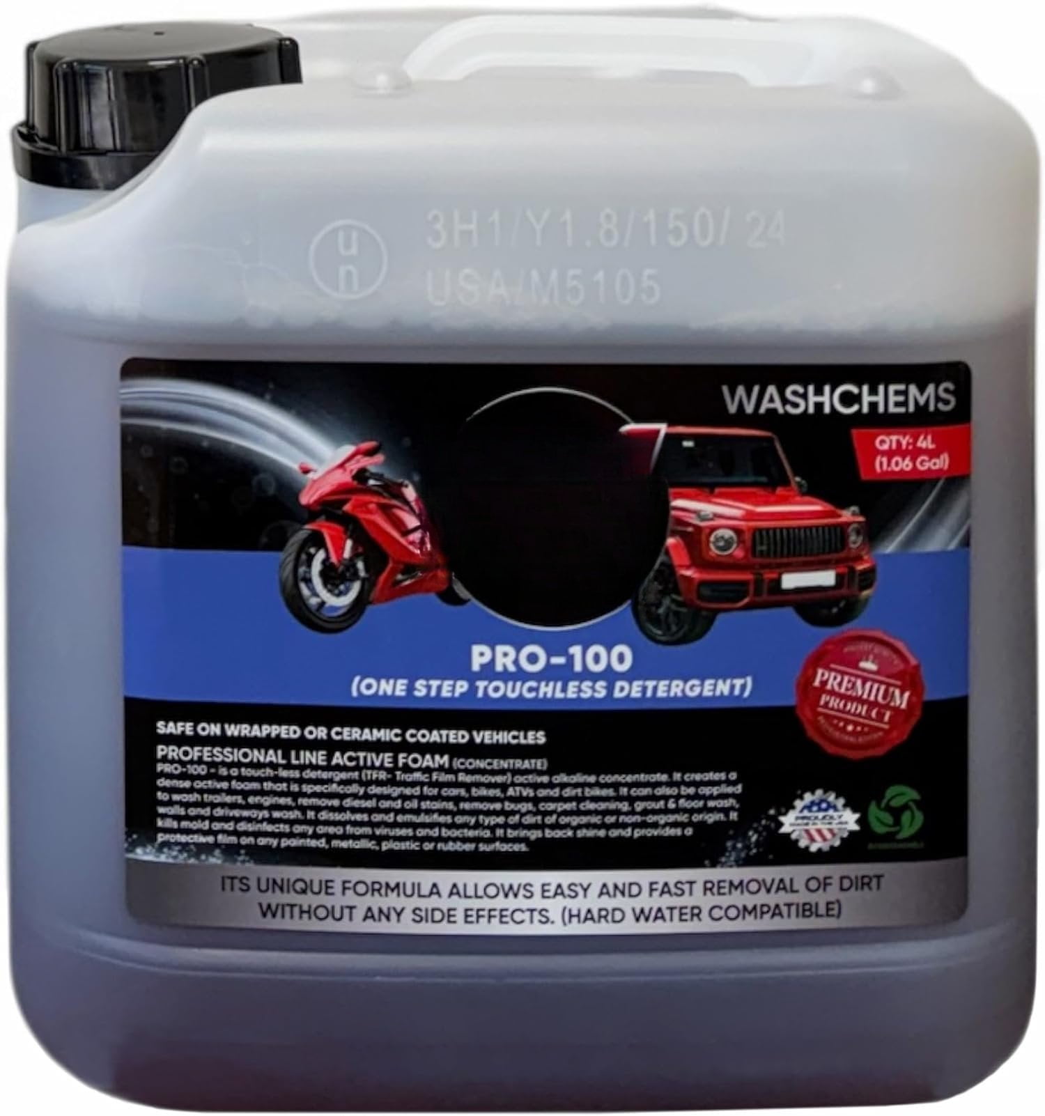 ash Chems 100 Touchless ash Detergent Soap Concentrate No Brushing 4L ...