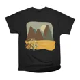 asian style landscape with sun ocean and plants T-Shirt Tee Gift For ...