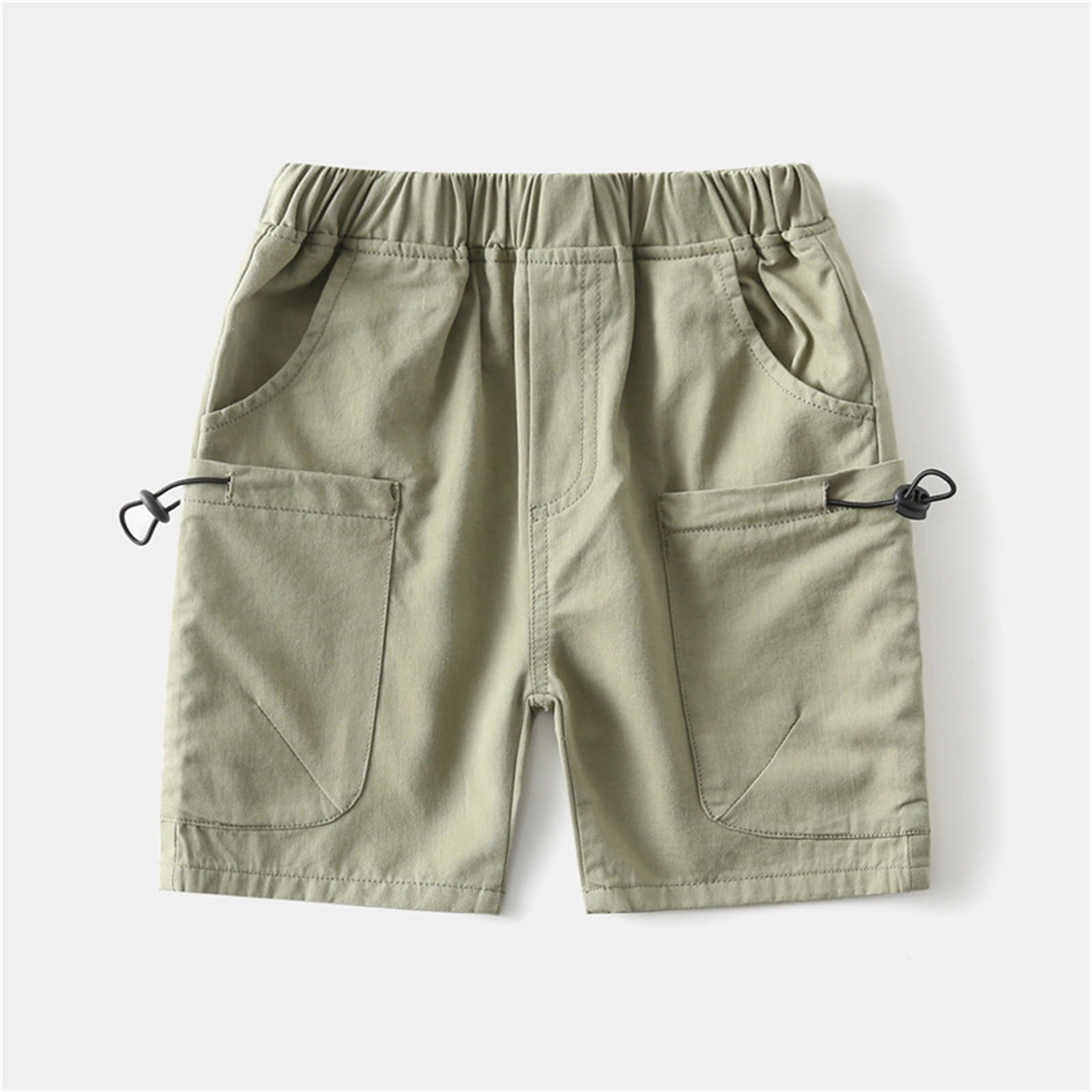 asjyhkr 2-8 Years Toddler Baby Boys Cargo Shorts Elastic Waist Cotton ...