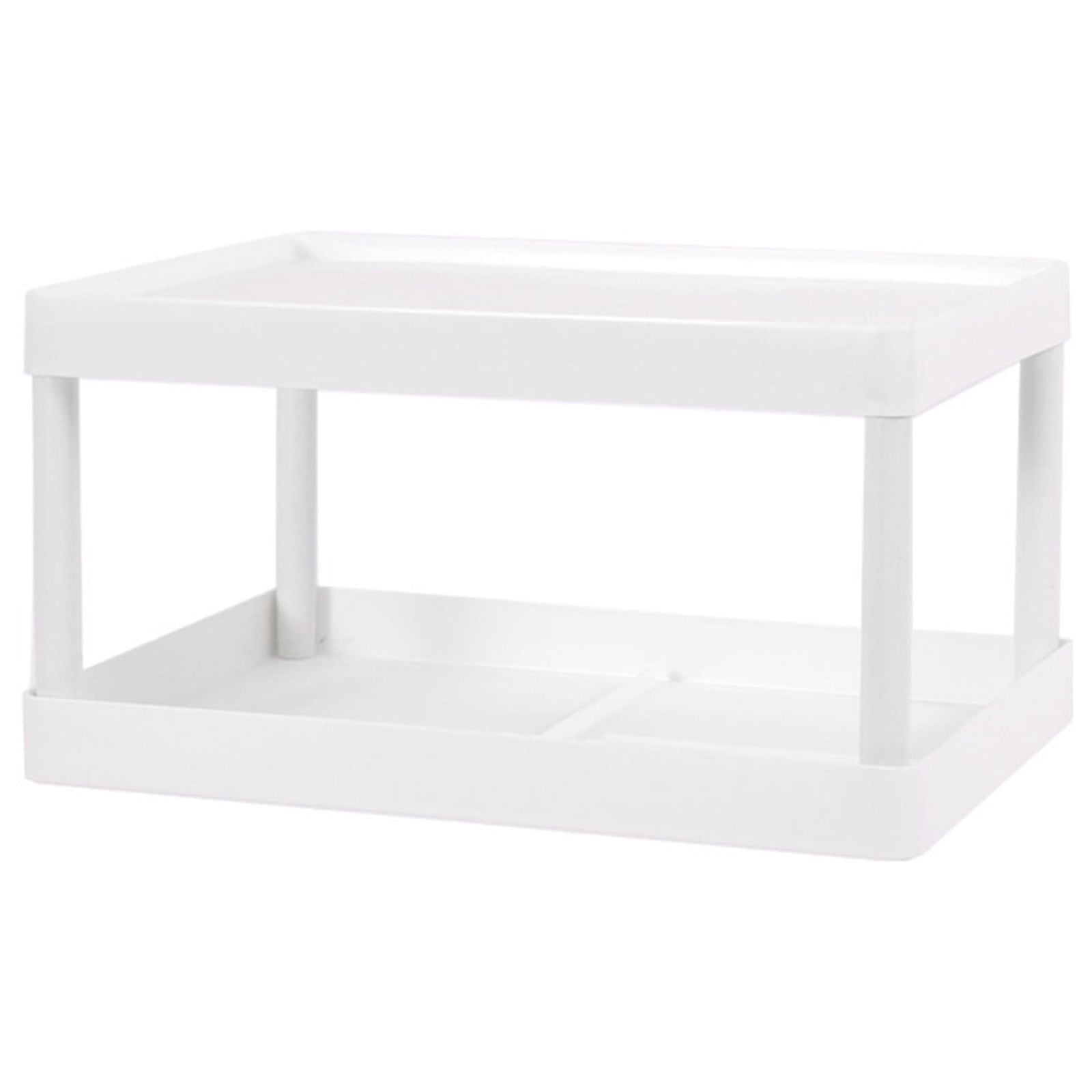 asjyhkr 2 Tier Plastic Countertop Shelf,Bathroom Organizer Vanity Tray ...