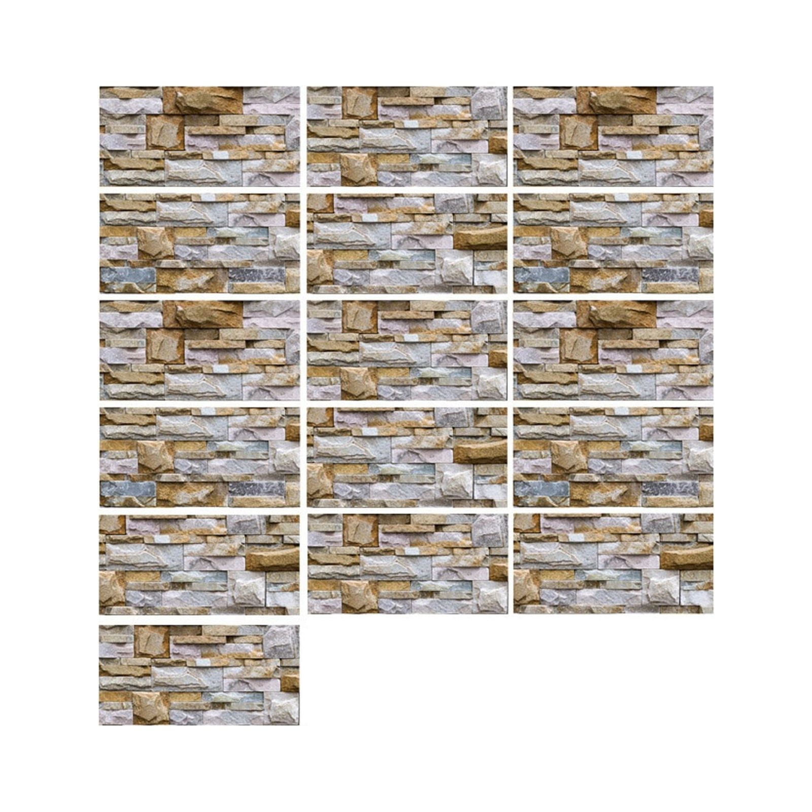 asjyhkr 3D Brick Wall Stickers, Self-Adhesive Wallpaper Removable and ...