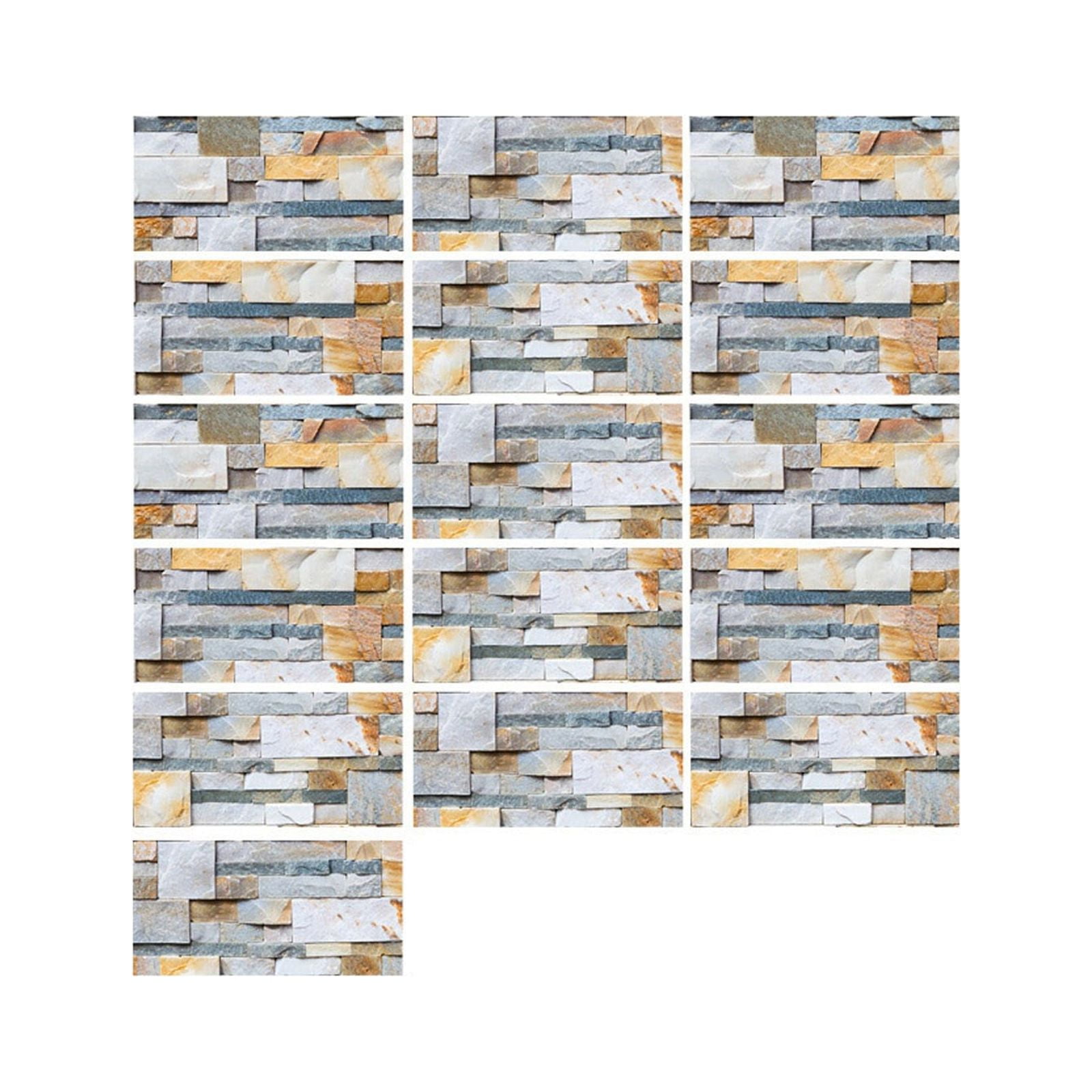 asjyhkr 3D Brick Wall Stickers, Self-Adhesive Wallpaper Removable and ...