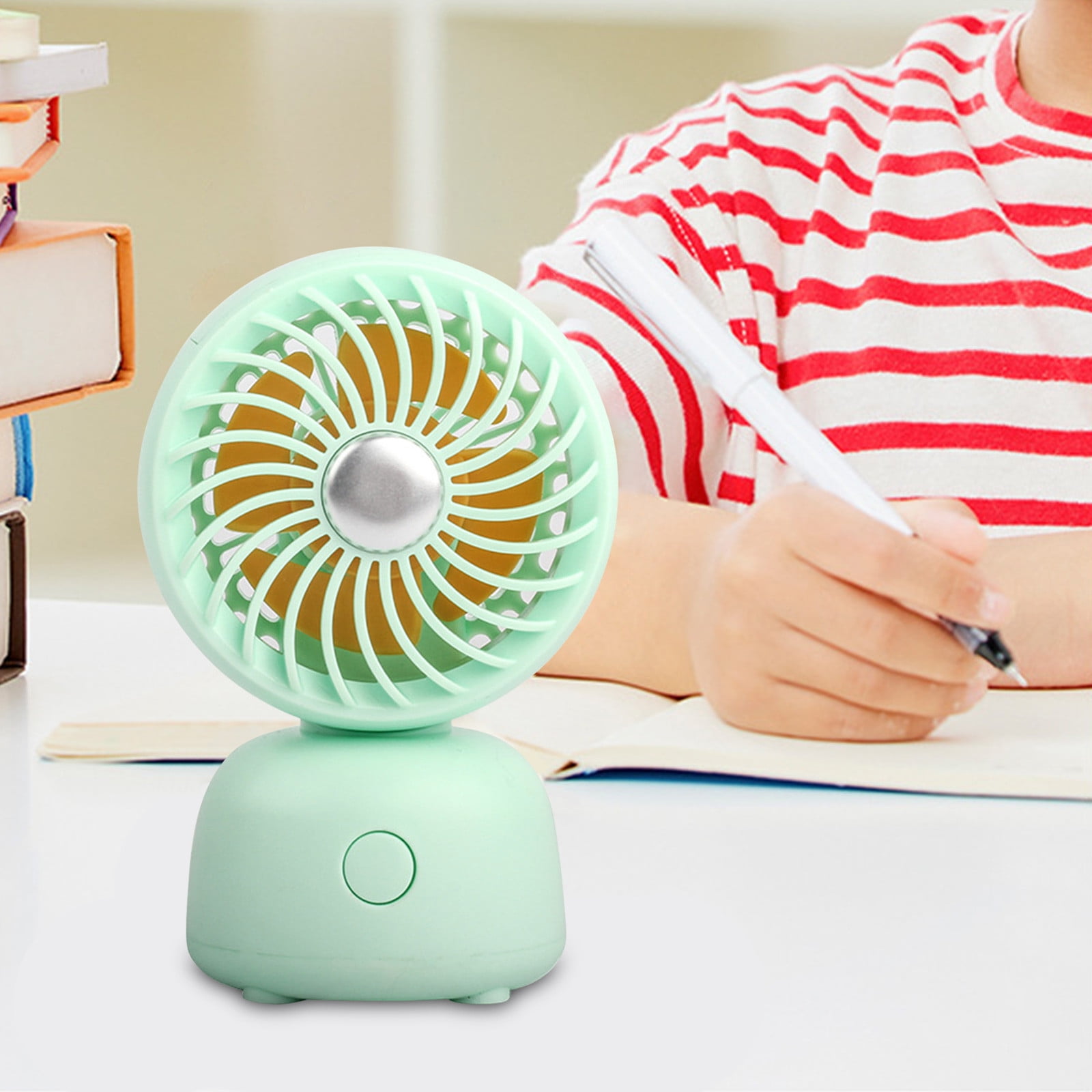 asjyhkr Cute Pet Ears Mini Fan USB Desk Fans Small Quiet - Mini Cute ...