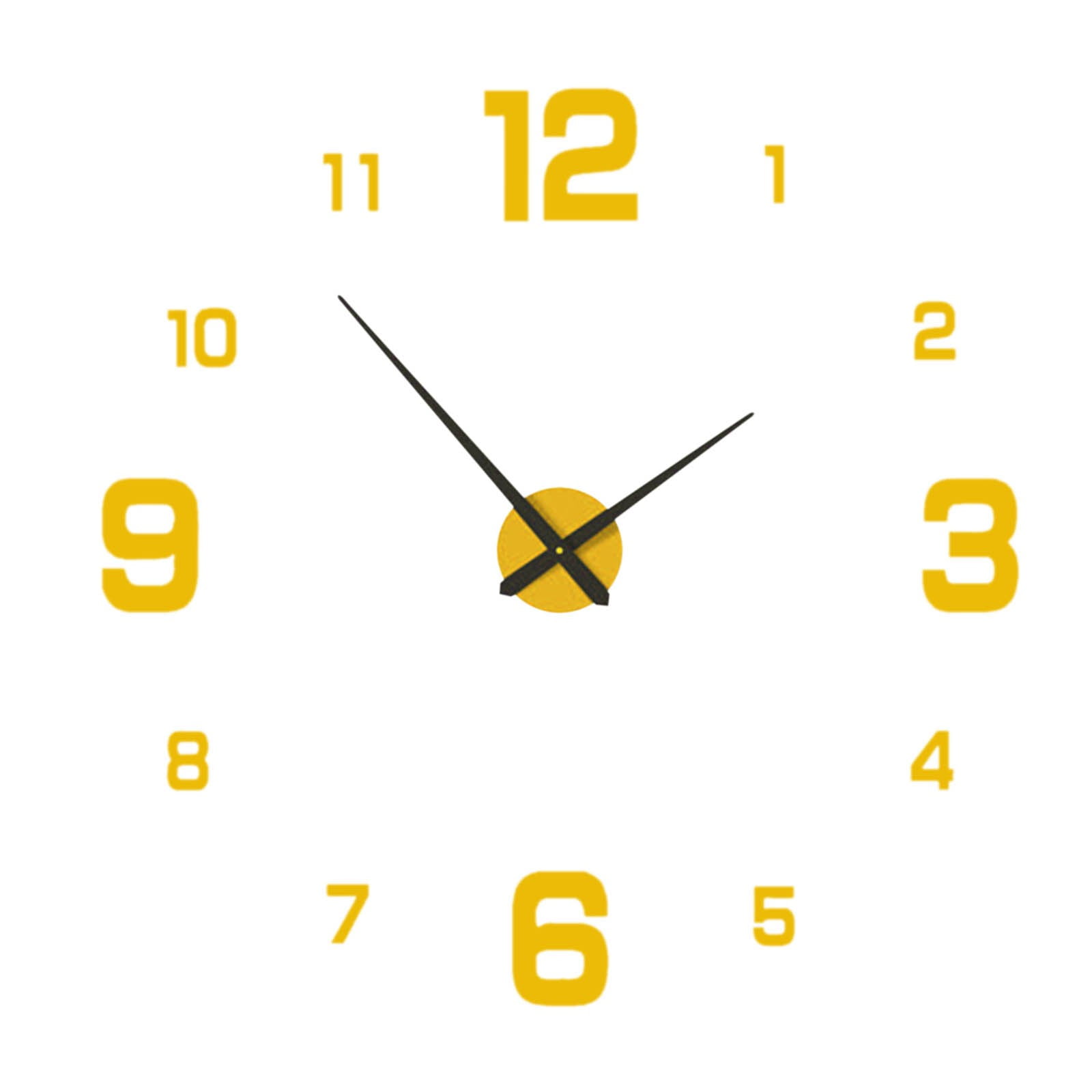 asjyhkr Large Wall Clock Watch DIY Sticker Wall Clocks Pared Home ...