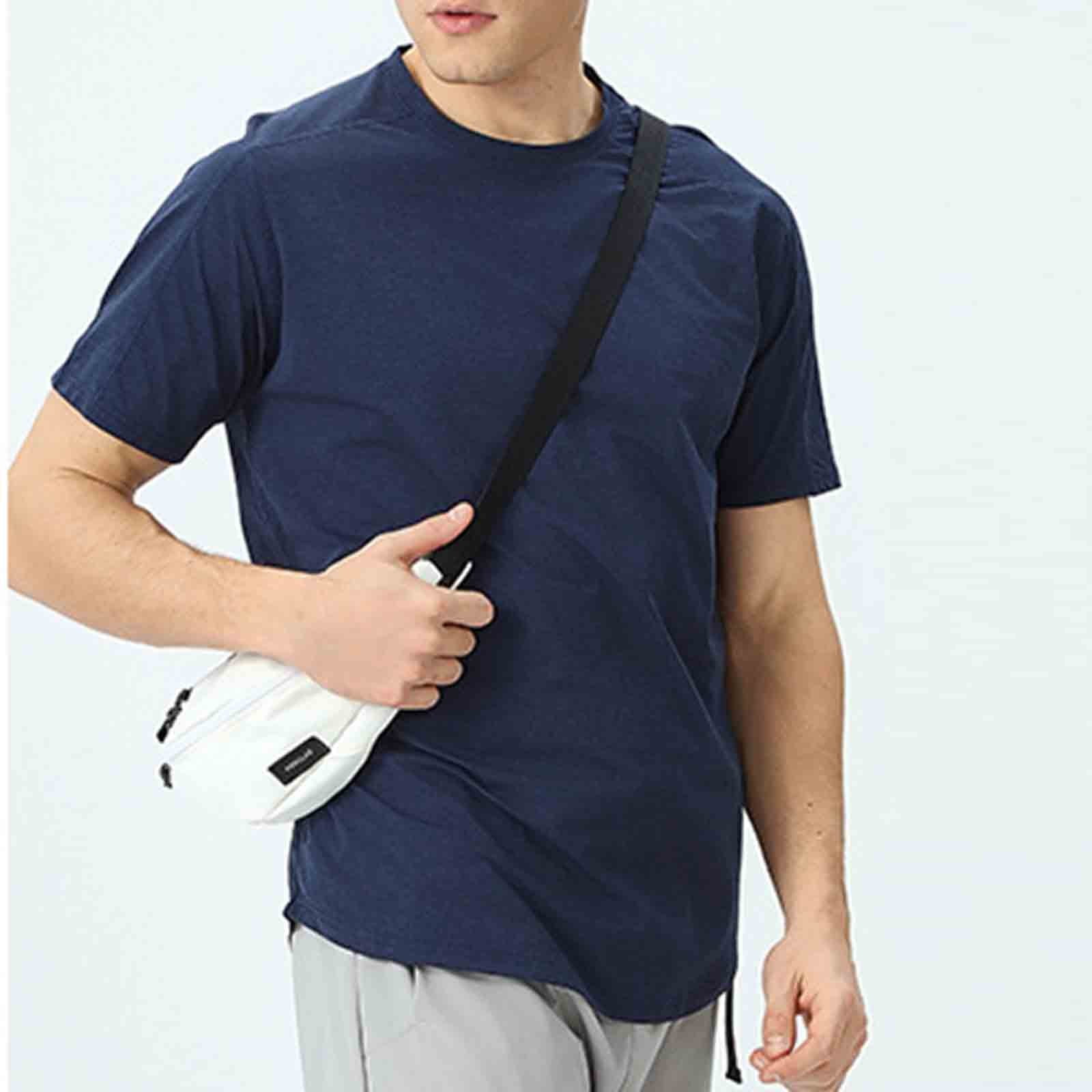 asjyhkr Mens Short Sleeve Shirt Button Down Stand-up Collar Solid Color ...
