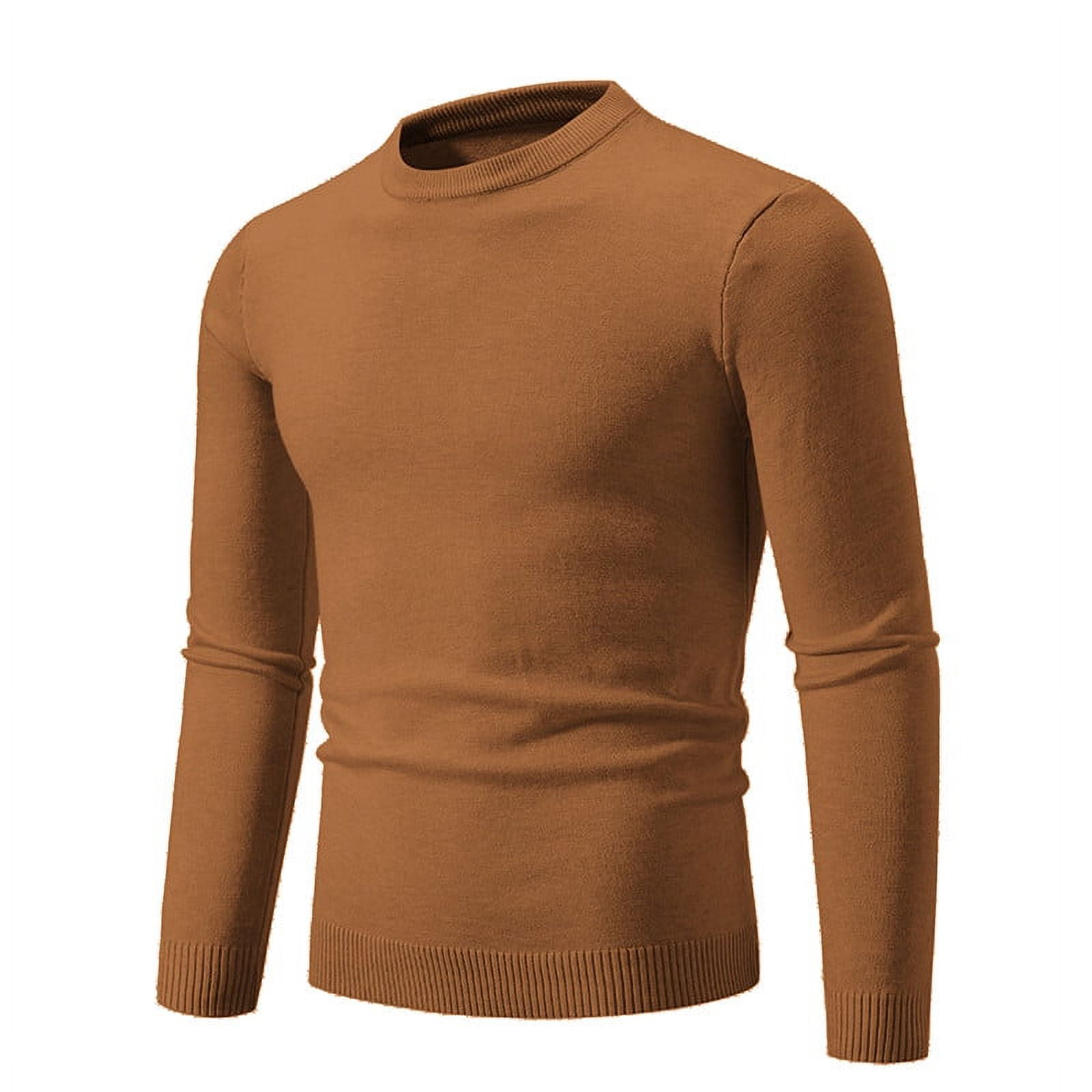 asjyhkr Mens Sweaters Crew Neck Long Sleeve Knit Pullover Casual ...